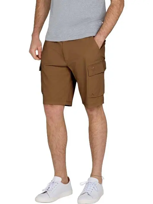 RAGING BULL Relaxed Fit Cargo Shorts - Brown