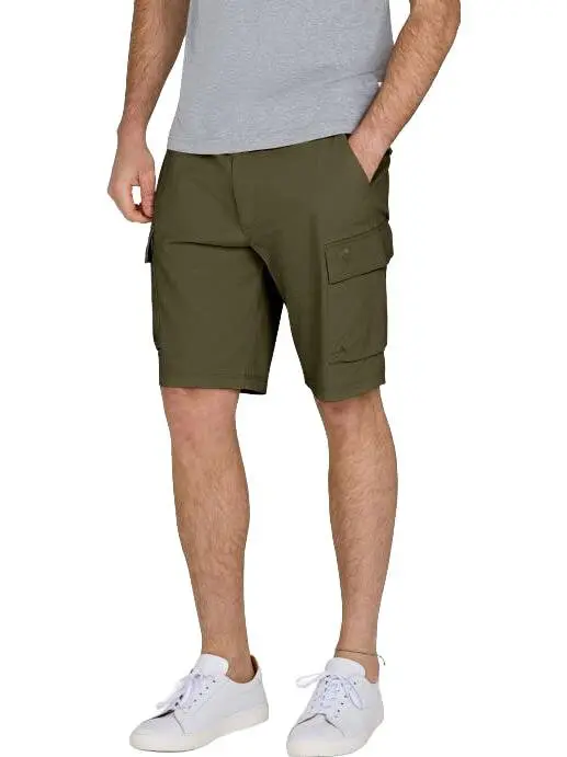 RAGING BULL Relaxed Fit Cargo Shorts - Olive
