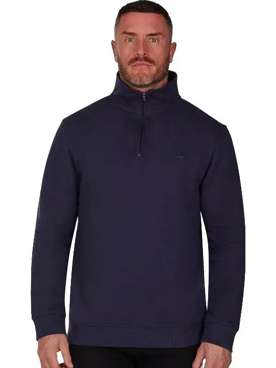 RAGING BULL Quarter Zip Sweatshirt - Navy