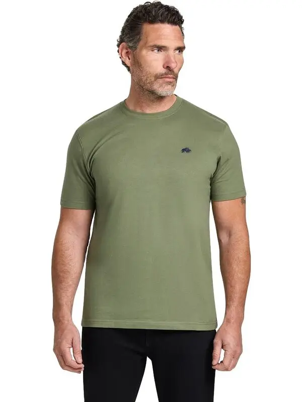 RAGING BULL Classic Crew Neck Logo T-shirt - Khaki