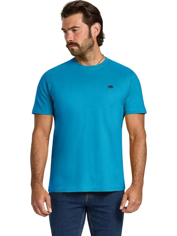 RAGING BULL Classic Crew Neck Logo T-shirt - Teal