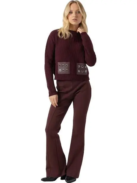 SAINT + SOFIA Fearne Flare Legging - Maroon