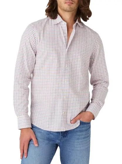 Robert Talbott Reynolds Ultra Light Weight Brushed Tattersall Shirt - Red Multi