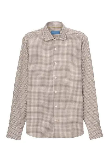 Robert Talbott Reynolds Ultra Light Weight Brushed Check Shirt - Brown Multi