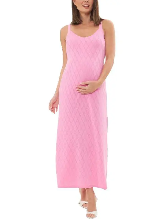 RIPE MATERNITY Skyla Pointelle Knit Dress - Bubble Gum