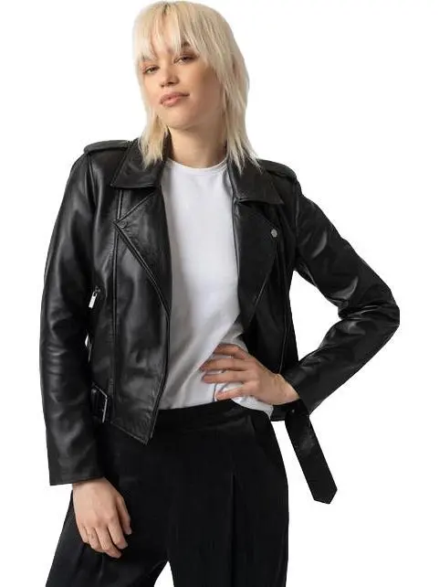 SAINT + SOFIA Luther Leather Jacket - Black
