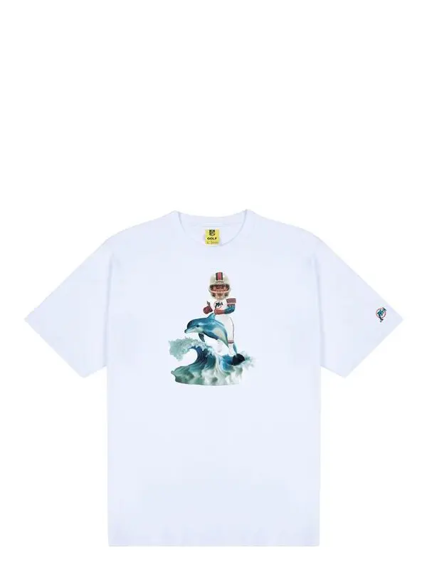 GOLF LE FLEUR Tyler, The Creator Golf Wang X Nfl Dolphins Bobblehead Tee Shirt - White