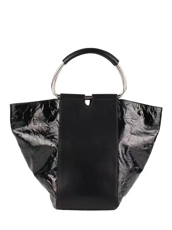 STÉE Leather Top-handle Tote Bag - Black