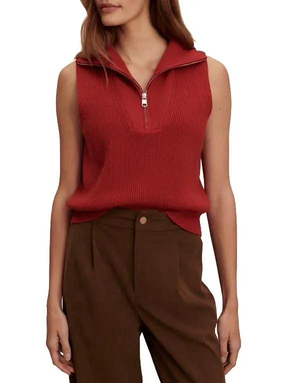 Varley Amina Half-zip Sleeveless Sweater - Lava Falls