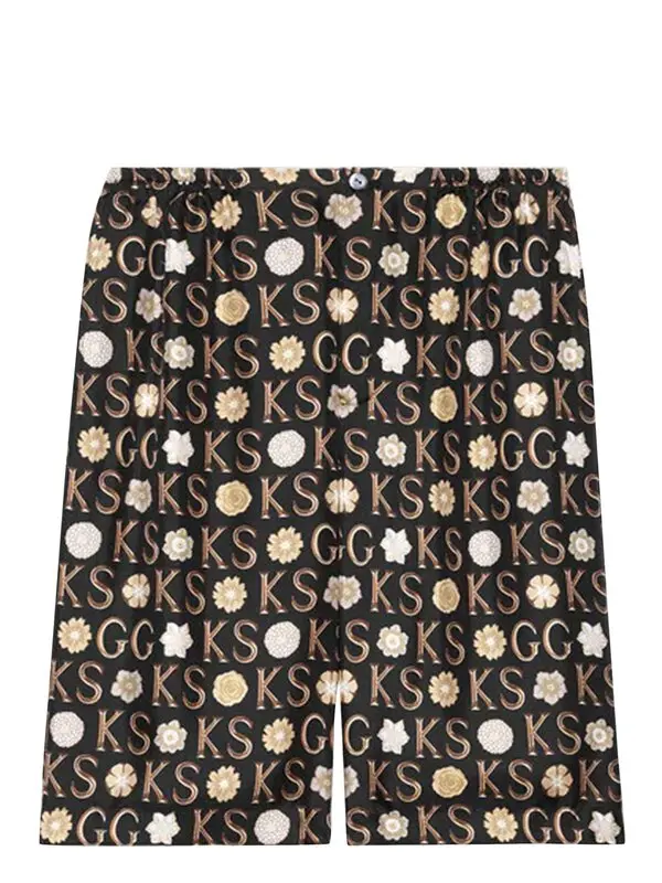 Gucci Printed Silk Shorts - Black