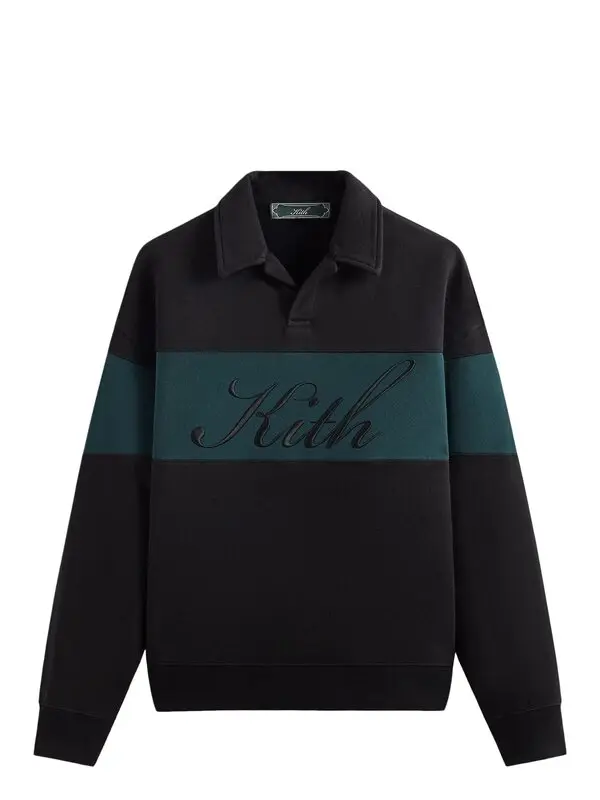 Kith Color-blocked Nelson Collared Pullover - Black