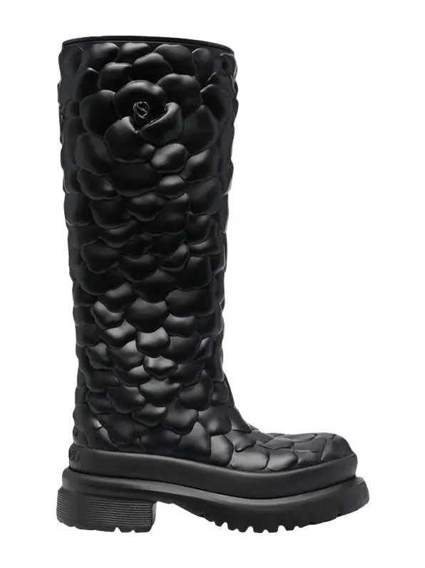Valentino Garavani Atelier 03 Rose Edition Rain Boots - Black