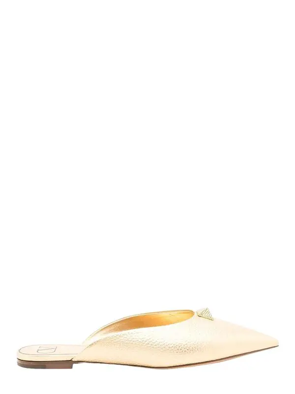 Valentino Garavani Roman Stud Metallic Mules - Gold