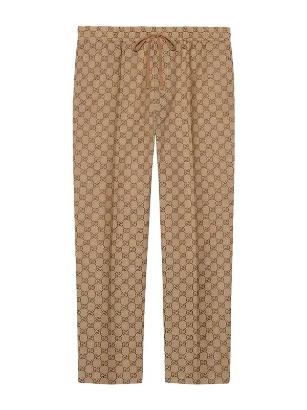 Gucci Gg Canvas Jogging Pant - Tan