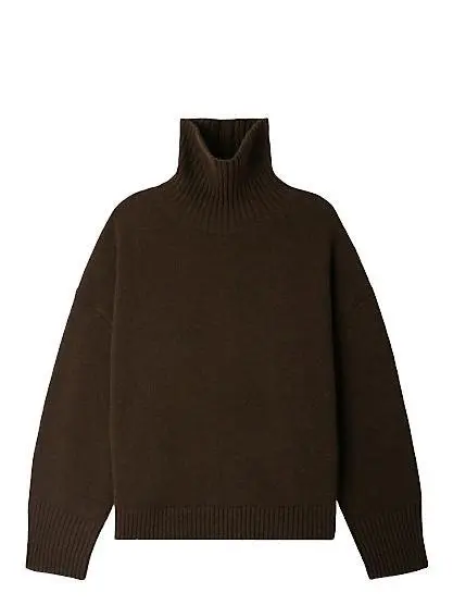 Soeur High-neck Merino-wool Jumper - Chocolat
