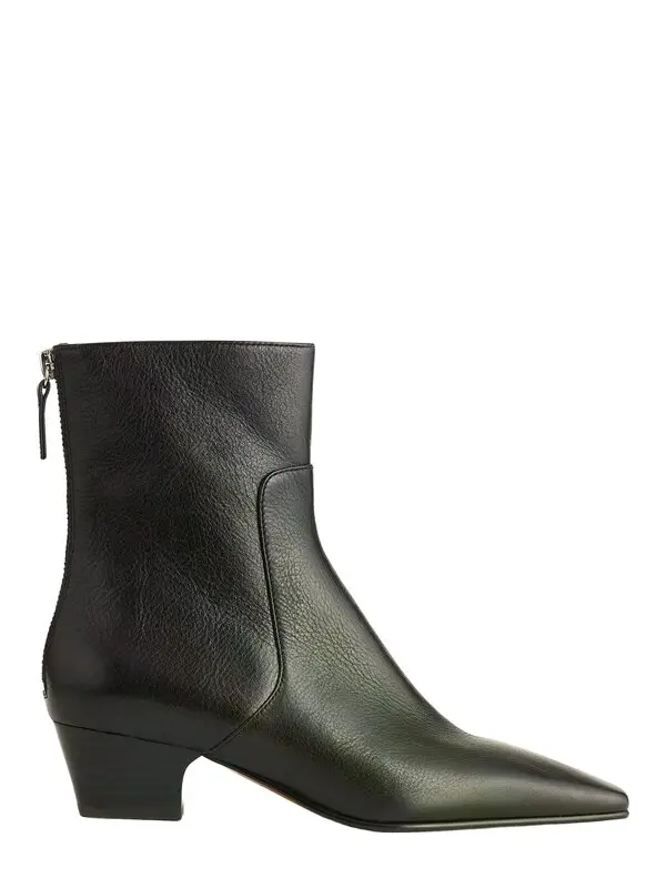 Madewell The Lexie Leather Ankle Boots - True Black