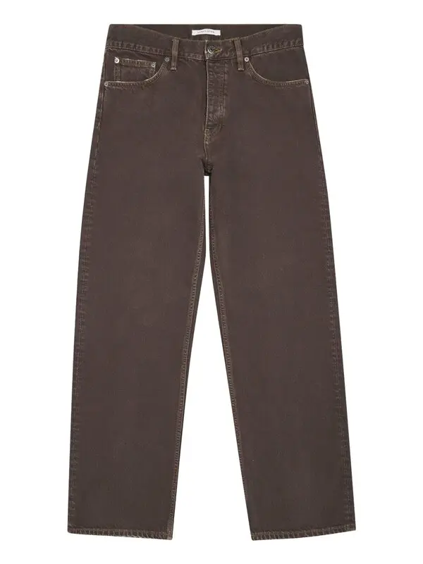 SUNFLOWER Garment-dyed Loose Jeans - Brown