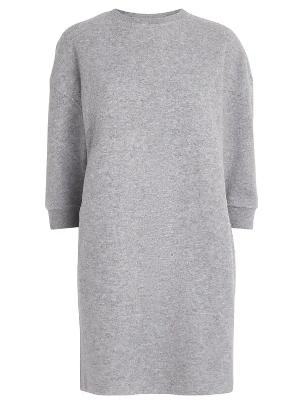 Max Mara Virgin Wool-blend Mini Dress - Grey