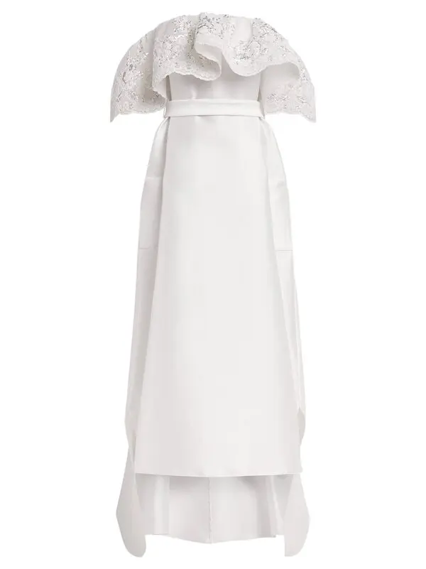 Alexis Mabille Sequinned Off-the-shoulder Gown - White