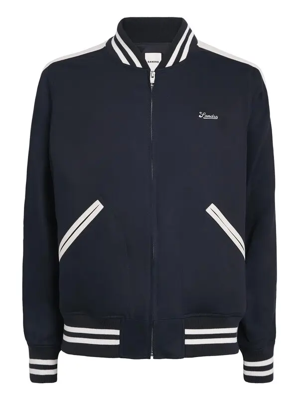 Sandro Varsity Bomber Jacket - Blue