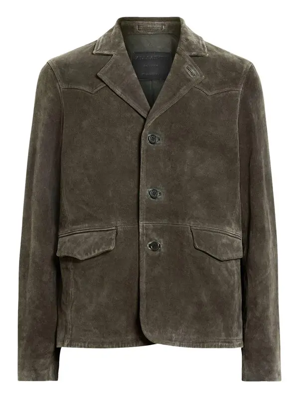ALLSAINTS Suede Hornett Blazer - Brown