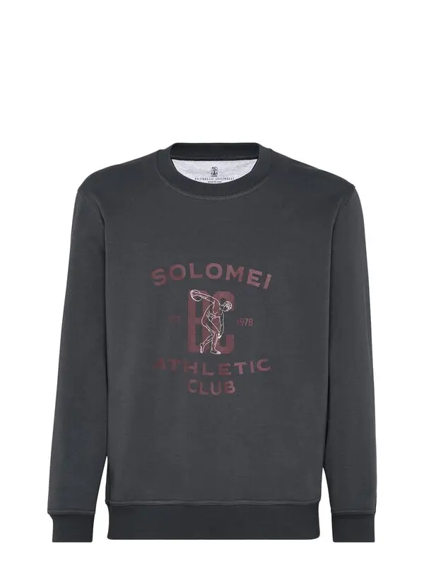 Brunello Cucinelli Graphic Cotton-blend Sweatshirt - Black