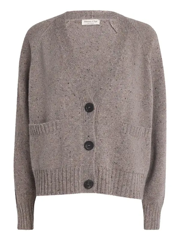 Johnstons Of Elgin Donegal Cashmere Relaxed Cardigan - Beige