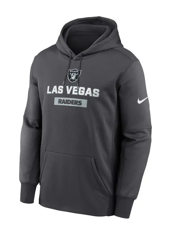 Nike Las Vegas Raiders Toss Sweep Therma Nfl Pullover Hoodie - Grey