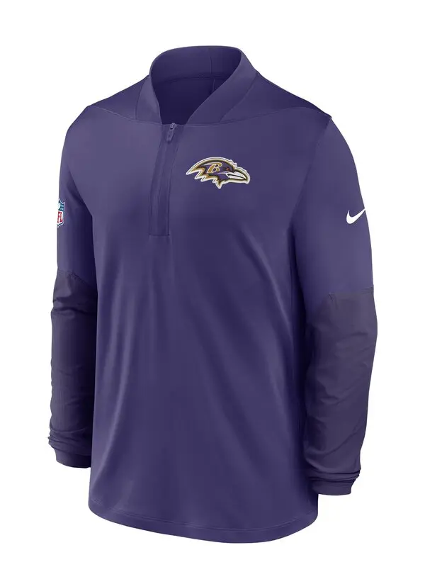Nike Baltimore Ravens Dri-fit Nfl 1/2-zip Top - Purple