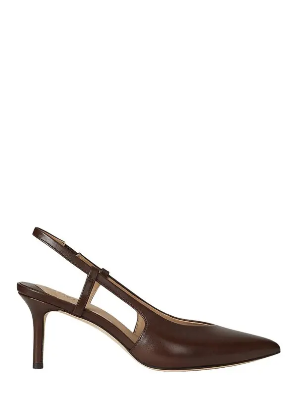 Ralph Lauren Khloe Leather Slingback Pump - Dark Hickory