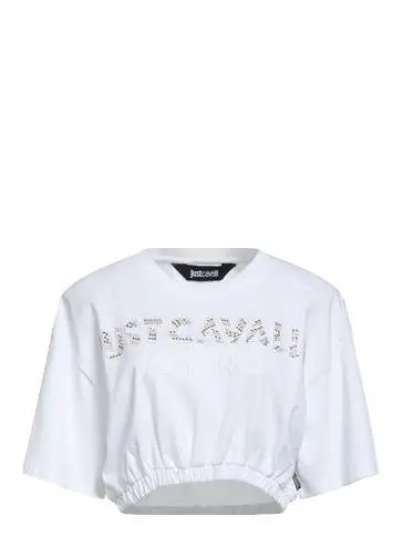 Just Cavalli Cotton Jersey Crop T-shirt - White