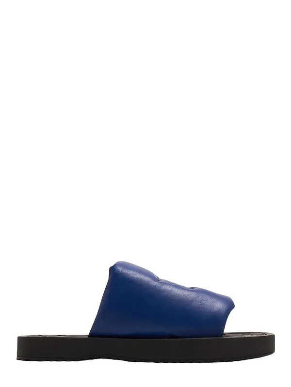 Burberry Ekd Slab Slides - Blue/black