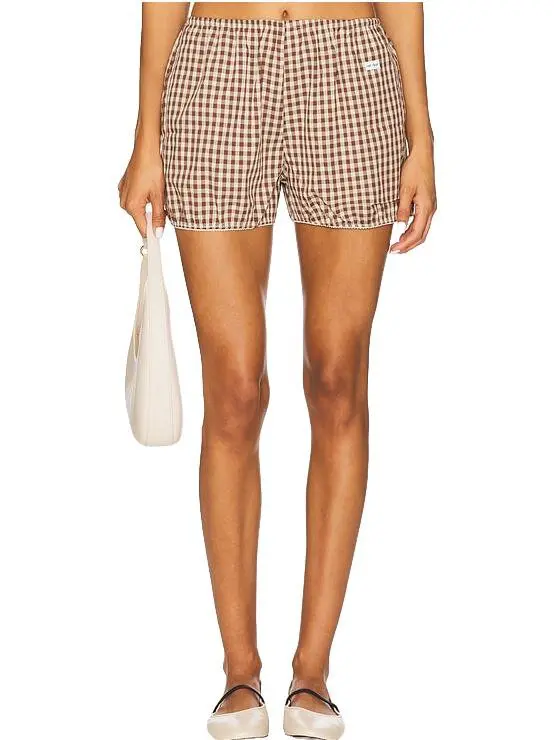 RAT BOI Easy Bloomer Short - Brown Gingham