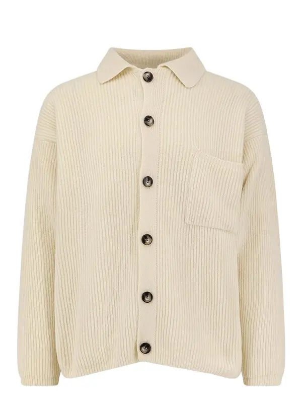 AMARANTO Wool And Cashmere Cardigan - White