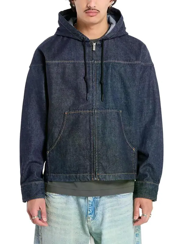Calvin Klein Hooded Denim Jacket - Blue