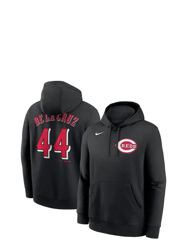 Nike Elly De La Cruz Cincinnati Reds Club Fleece Pullover Hoodie - Black