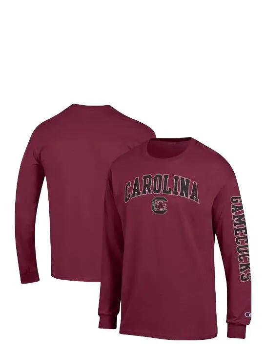 Champion South Carolina Gamecocks Arch Over Logo 2-hit Long Sleeve T-shirt - Garnet