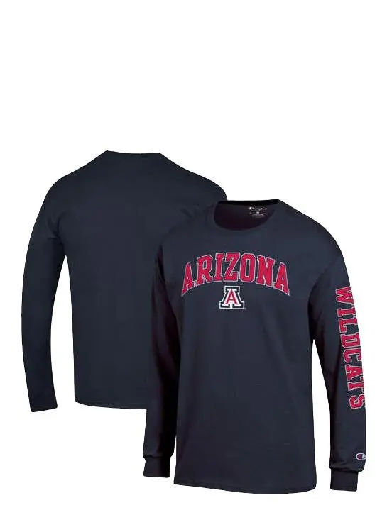 Champion Arizona Wildcats Arch Over Logo 2-hit Long Sleeve T-shirt - Navy
