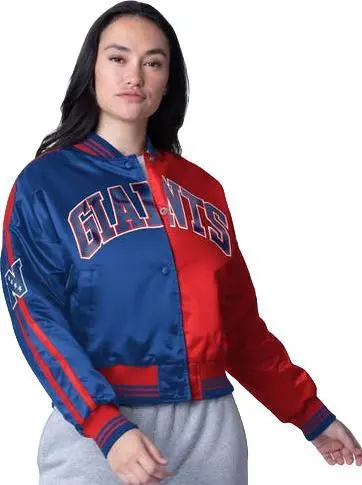 STARTER New York Giants Cropped Jacket - Red