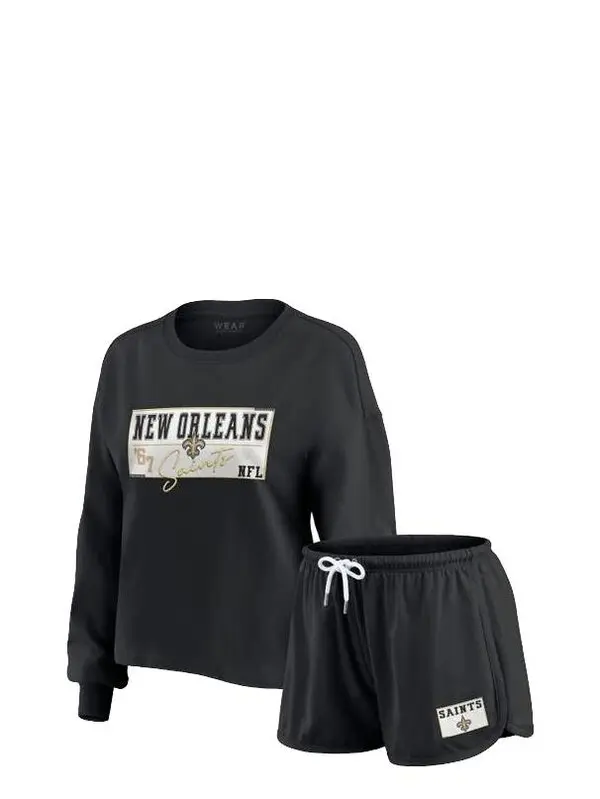 WEAR BY ERIN ANDREWS New Orleans Saints Lounge Set - Black