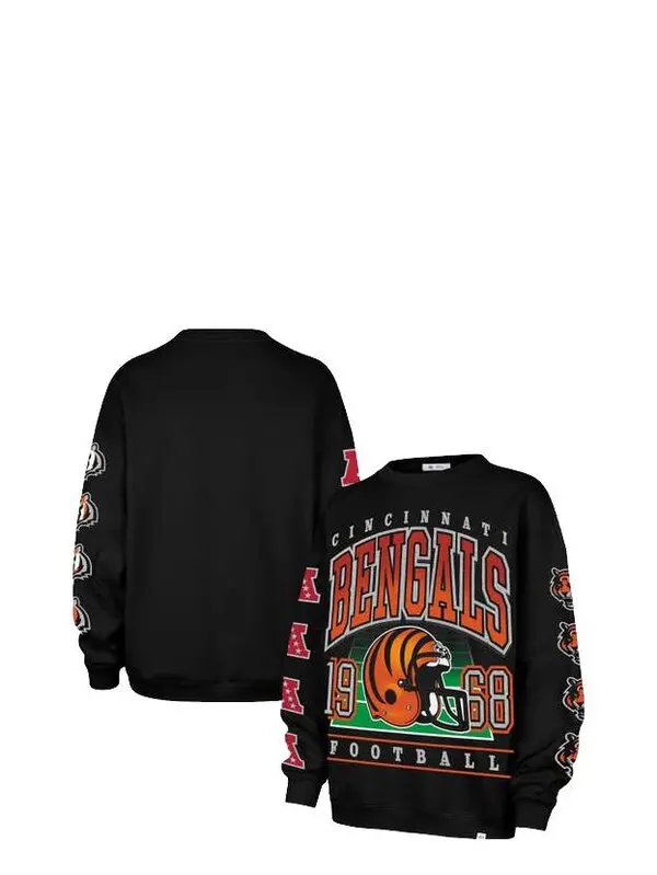 '47 Cincinnati Bengals Oversized Pullover Sweatshirt - Black