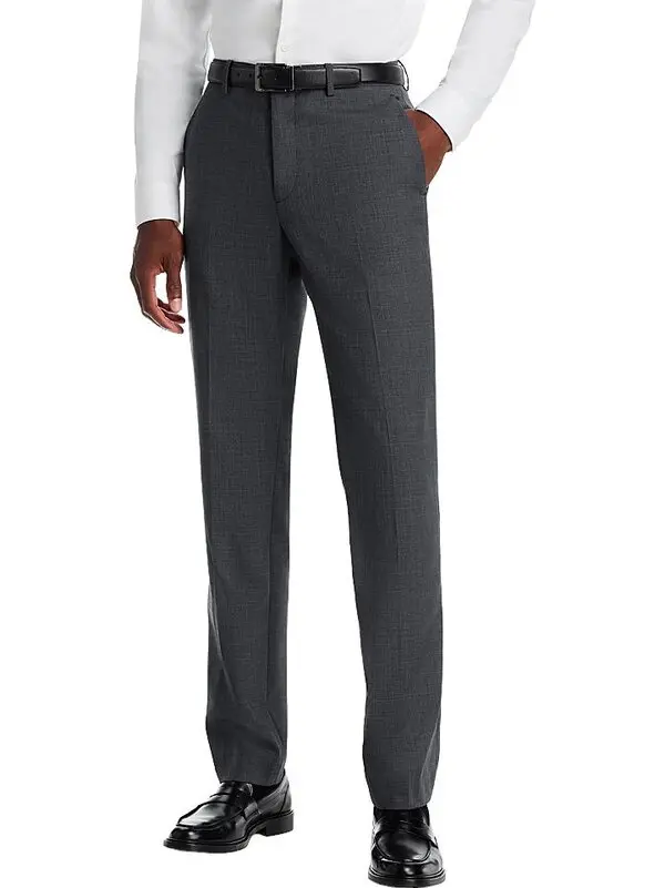 Theory Mayer Sharkskin Slim Fit Suit Pants - Charcoal Multi
