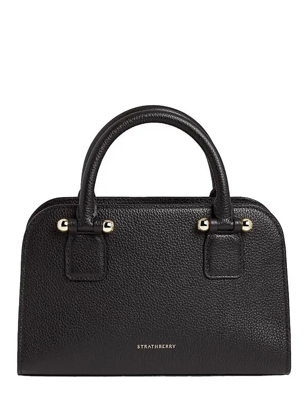 Strathberry Leather Mini Tote - Black