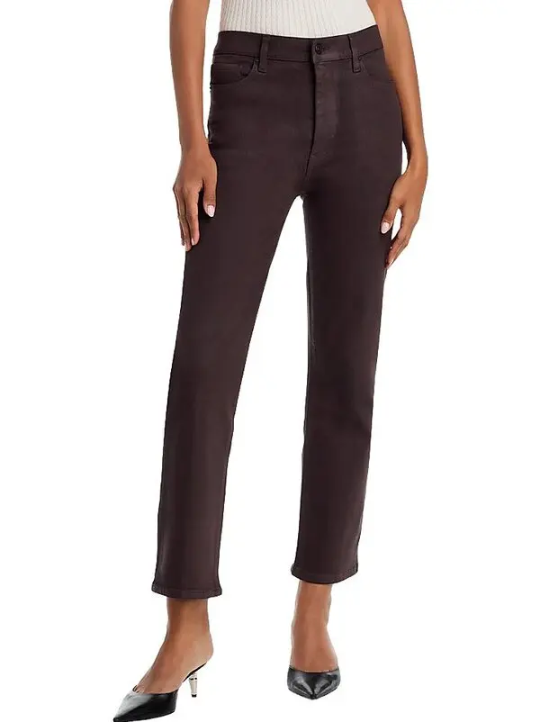 FRAME Le Sleek High Rise Straight Jeans - Truffle Coated