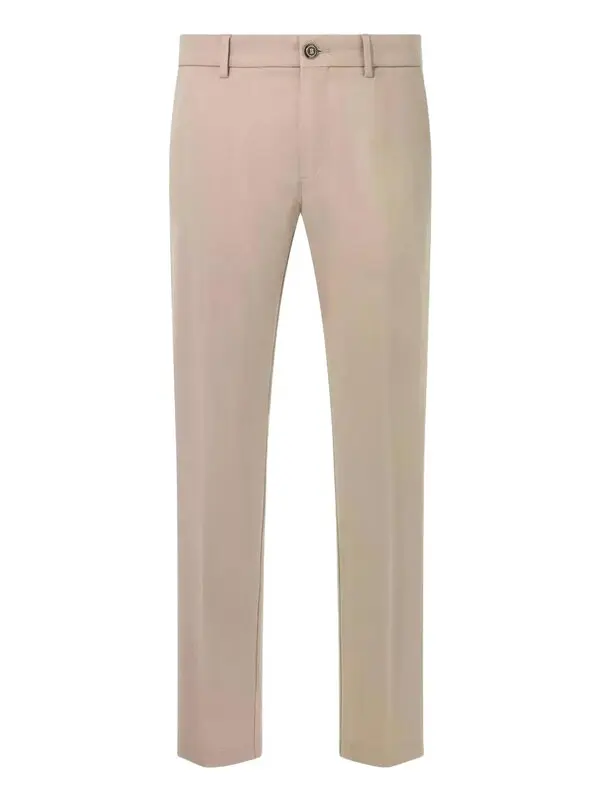 Boggi Milano Pleated Straight Leg Trousers - Neutrals
