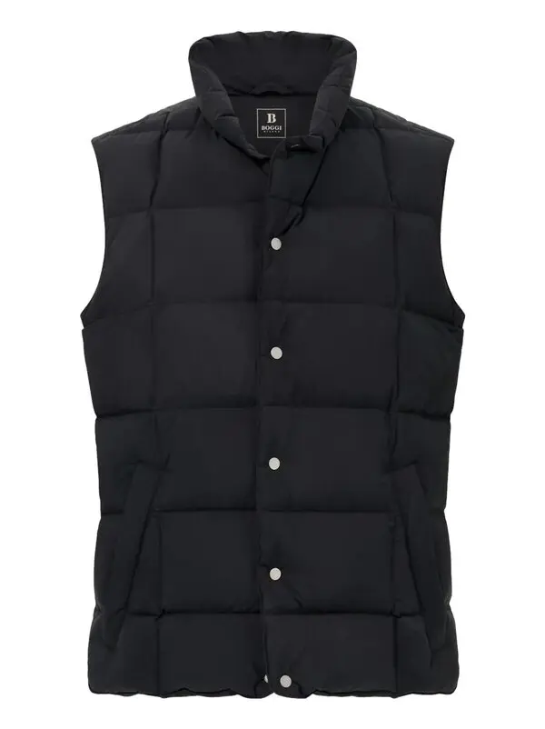 Boggi Milano Quilted Goose-down Vest - Black