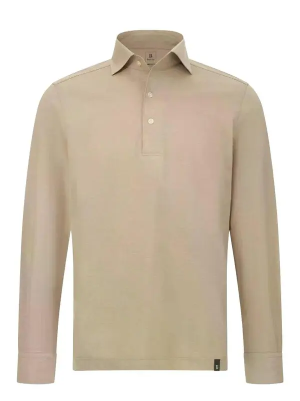 Boggi Milano Long-sleeve Polo Shirt - Neutrals