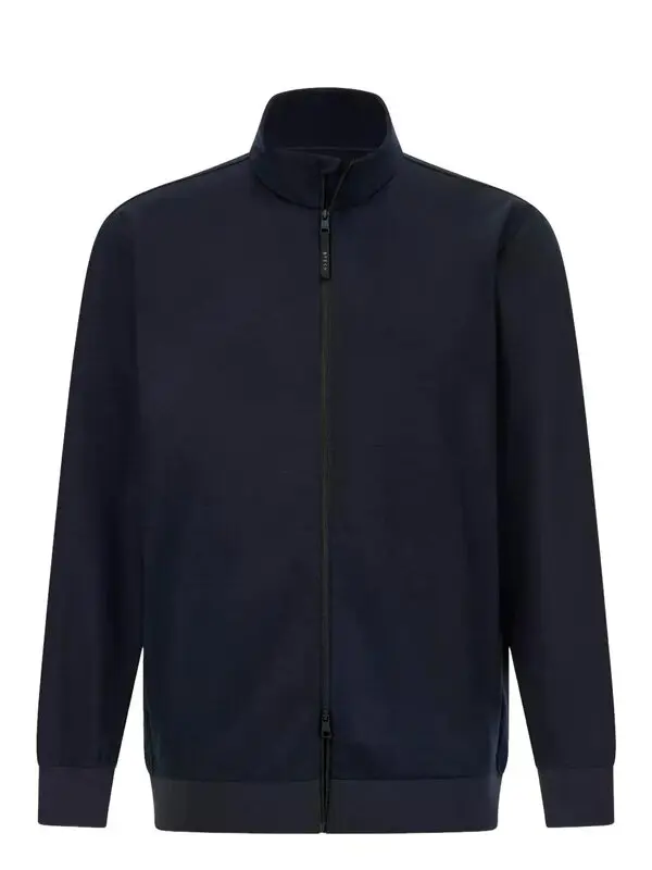 Boggi Milano High-neck Zipped Sweatshirt - Blue