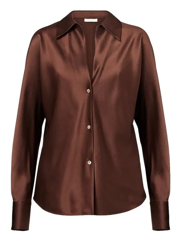 Vince Silk Shirt - Brown