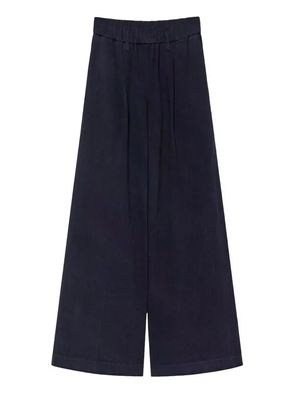 FORTE_FORTE Pleated Wide-leg Trousers - Blue